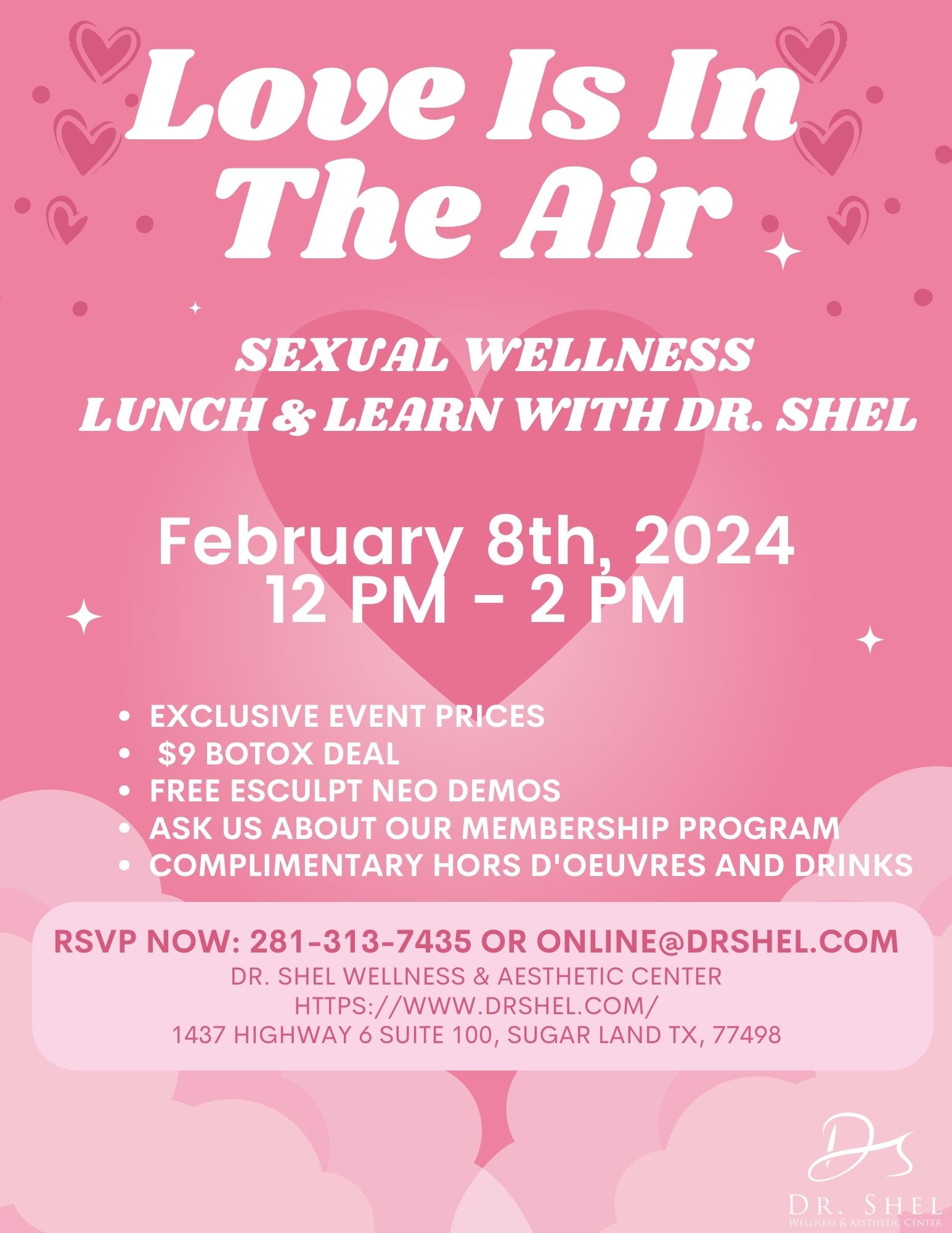 Upcoming Events | Dr. Shel Wellness & Aesthetic Center