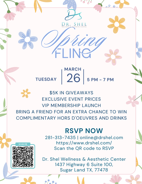 Upcoming Events | Dr. Shel Wellness & Aesthetic Center